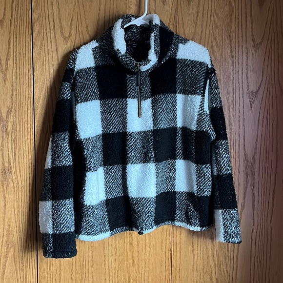 Love Tree | Tops | New Sherpa Plaid Quarter Zip | Poshmark